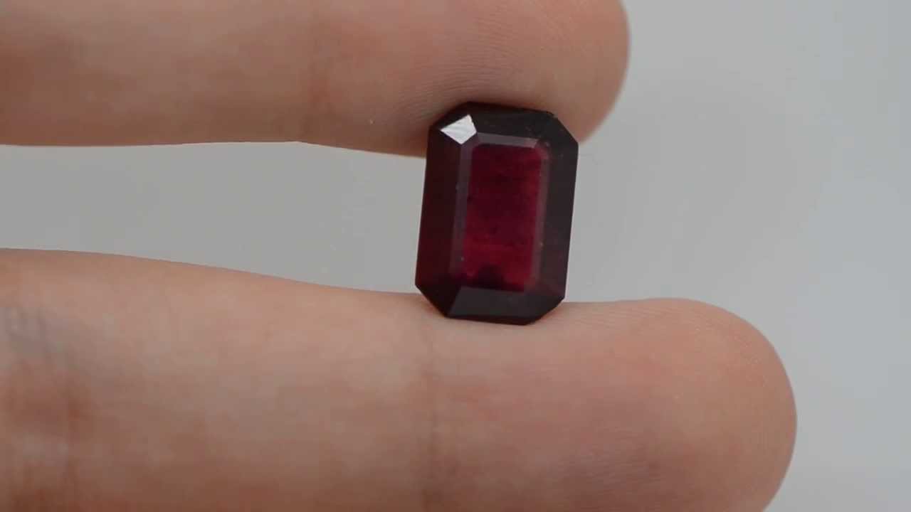 R-154 Red RUBY EM Shape 8.80 Carat Natural loose Gemstone. Certified by ...