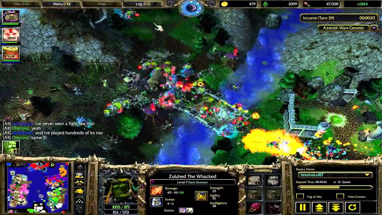 Warcraft 3 Azeroth Wars Huge Battle - YouTube