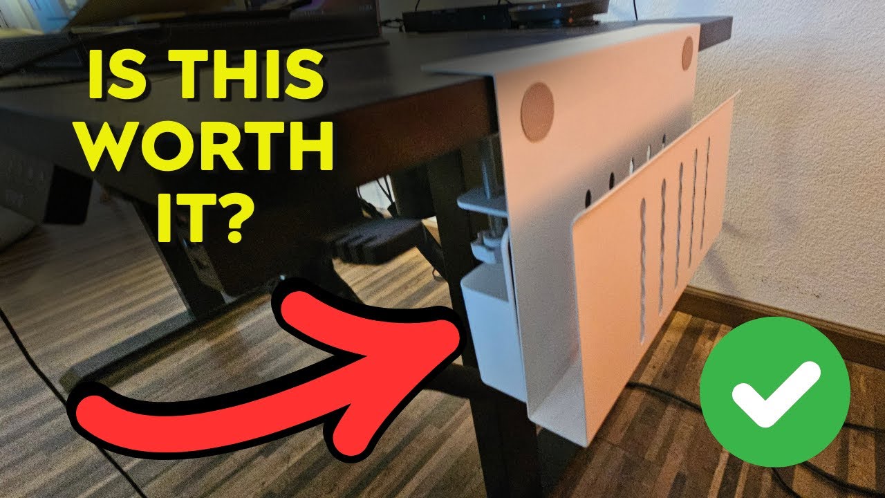 No Drill Under Desk Cable Management Tray, MEEKAKEE14'' Wire Management ...