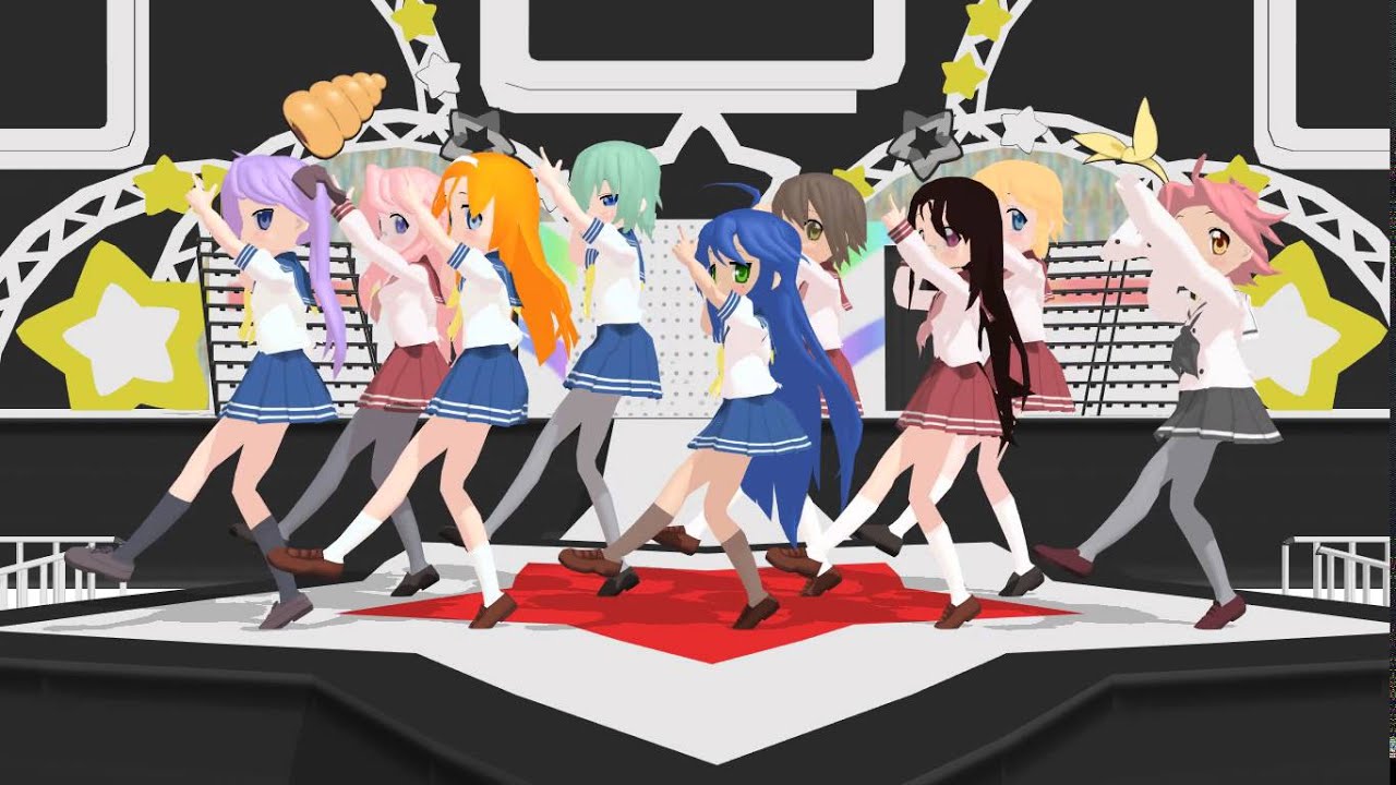 MMD - Viva happy (Lucky Star models + DL links) - YouTube