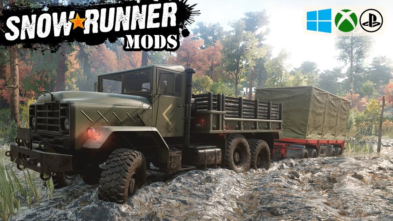 Testing new heavy duty 5 ton army truck DCB US K900 | SnowRunner Mods ...