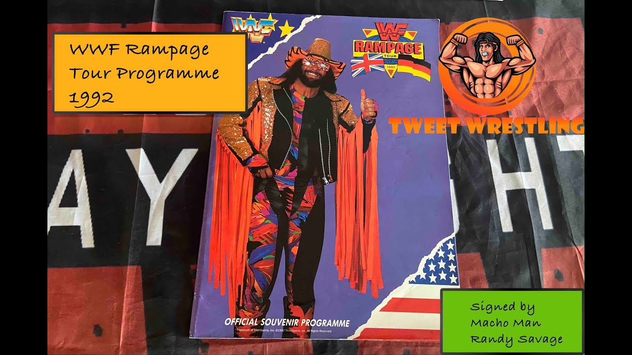 WWF Rampage 1992 Tour Programme - Signed By Macho Man Randy Savage ...