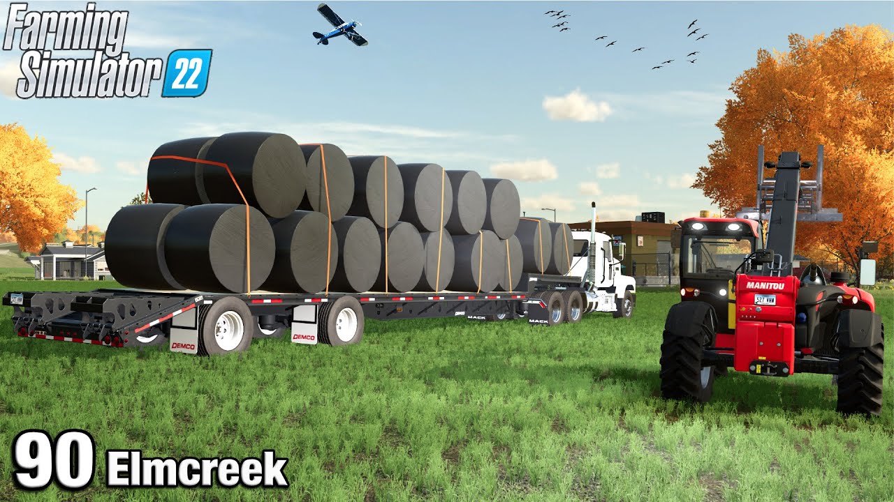 FULL LOAD OF SILAGE BALES - Farming Simulator 22 FS22 Elmcreek Ep 90 ...