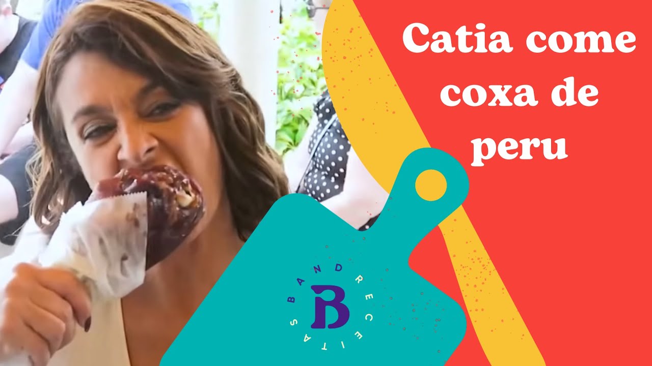 Catia Fonseca come coxa de peru de mais de meio quilo | Melhor da Tarde ...