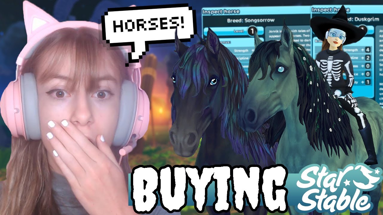 Buying BOTH NEW Halloween Horses! 🐴🧡 (Star Stable SongSorrow & DuskGrim ...