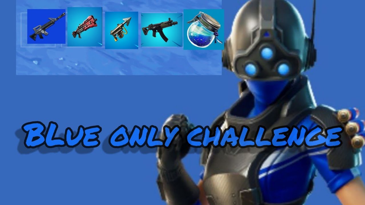 Blue Only Challenge - YouTube