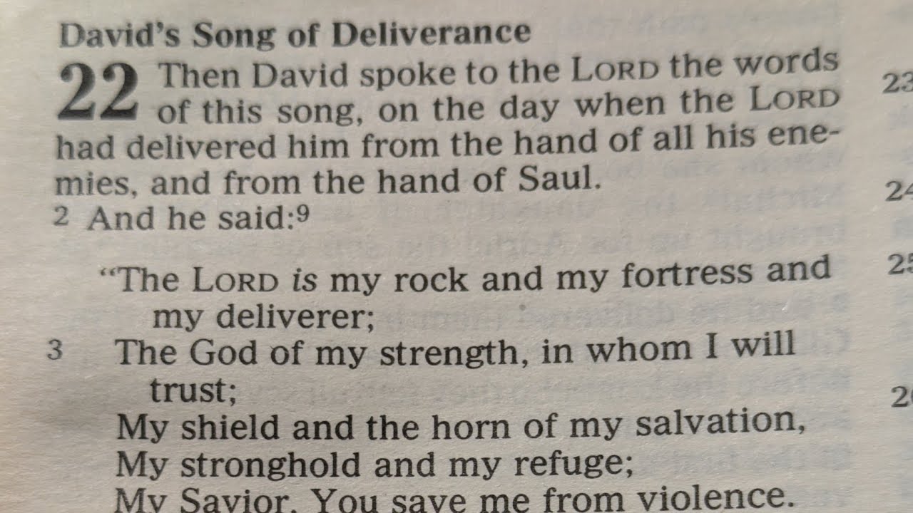 2 Samual Chapter 22 David's Song of Deliverance (Subscribe,Share,Like ...