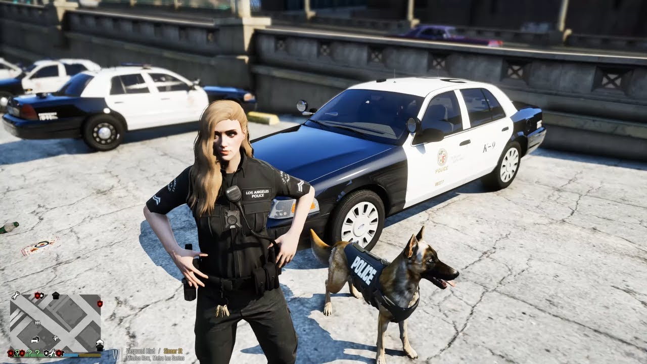 Let's Play Gta 5 LSPDFR As a LAPD K9 Female Officer - CVPI City Patrol ...