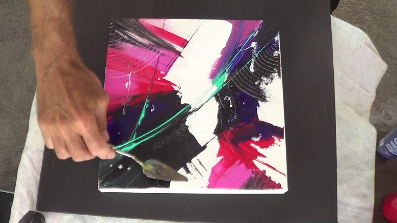 Abstract Acrylic Painting Tutorial. - YouTube