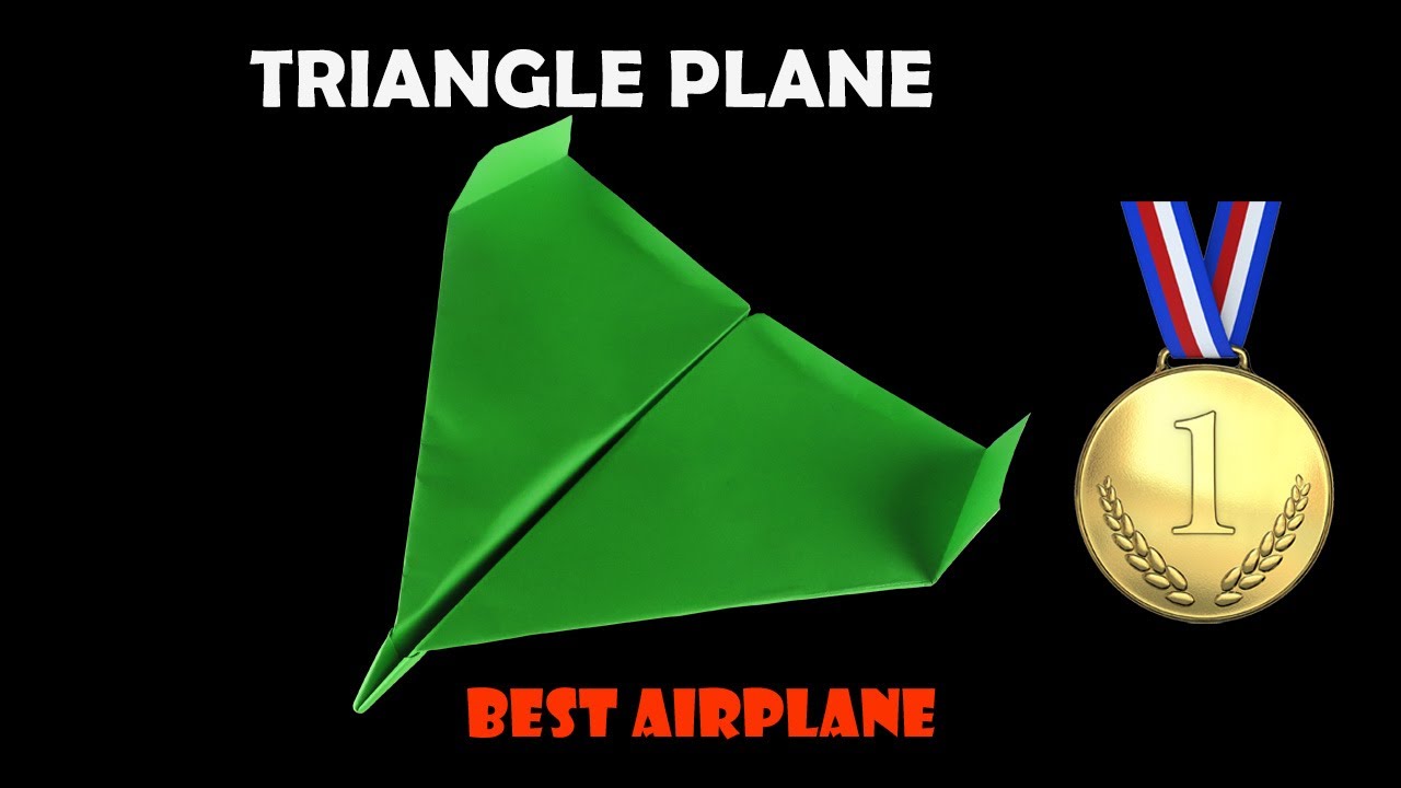 How TO Make Easy Triangle Paper Airplanes That FLY FAR 🎖️ - YouTube