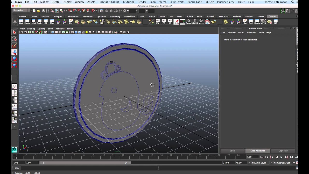 How to create 3D object in Maya by Adobe Illustrator file - YouTube