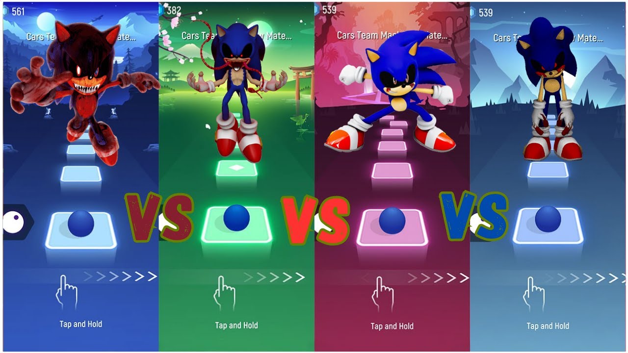 Sonic Exe Vs Sonic Exe Vs Sonic Exe Vs Sonic Exe | Tiles Hop EDM Rush ...