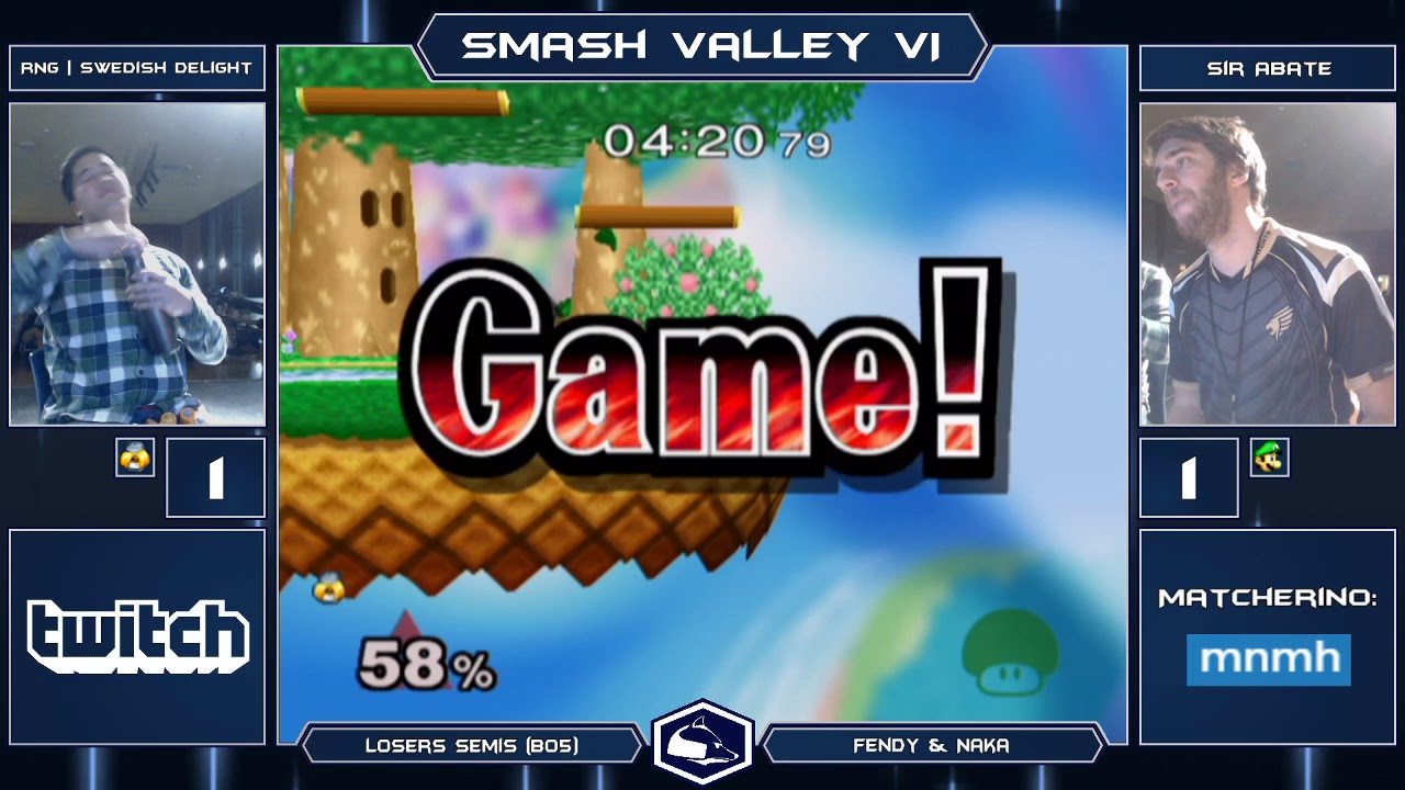 Smash Valley VI Melee Singles - RNG | Swedish Delight (Sheik) vs Sir ...