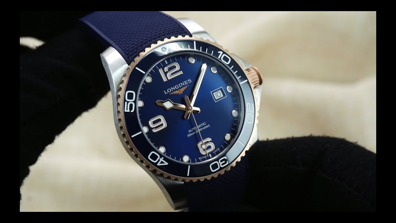 LONGINES HYDROCONQUEST L3.781.3.98.9 L37813989 - YouTube