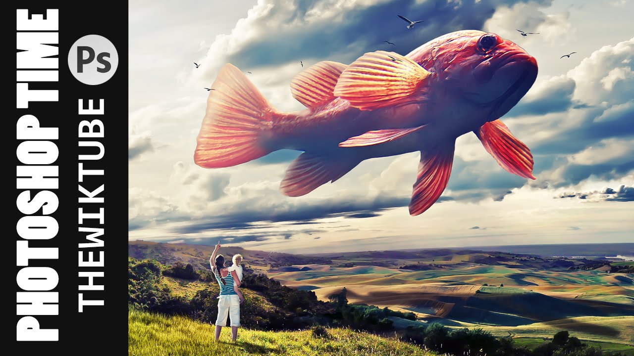 Flying Fish - Speed Art (Photoshop) - YouTube