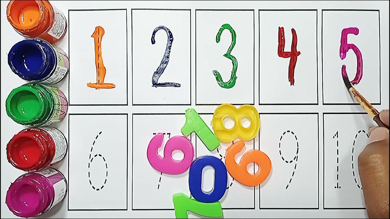 Counting Numbers | 123 Number Counting | 1 to 10 number names | 123 ...