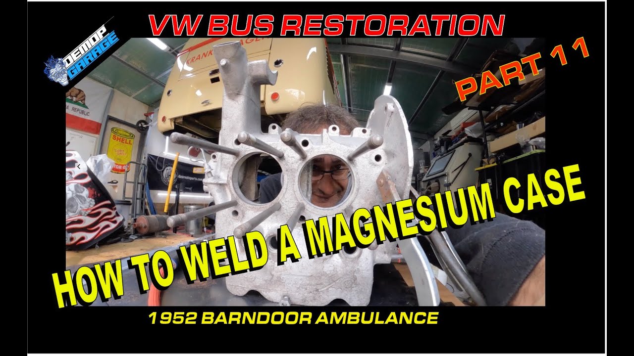 Rebuilding a 1952 barn door ambulance // How to WELD MAGNESIUM vw ...