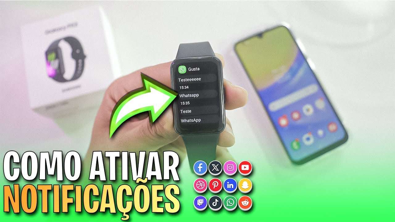 Como Ativar NOTIFICAÇÕES do WHATSAPP e OUTROS APPS no Galaxy Fit 3 ...