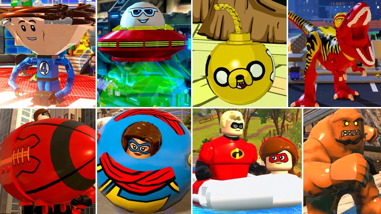 All Elastic Character Transformations in LEGO Videogames - YouTube