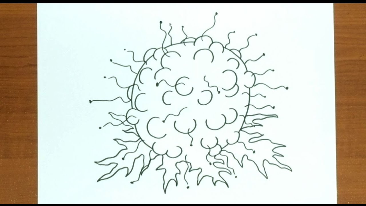 How to Draw CANCER CELL ILLUSTRRATION - YouTube