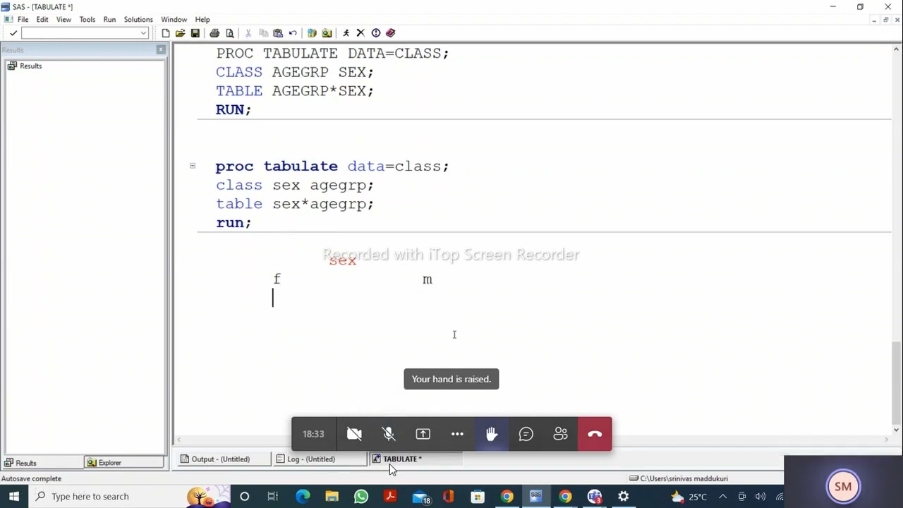 39 21 09 2022 day28 PROC TABULATE - YouTube