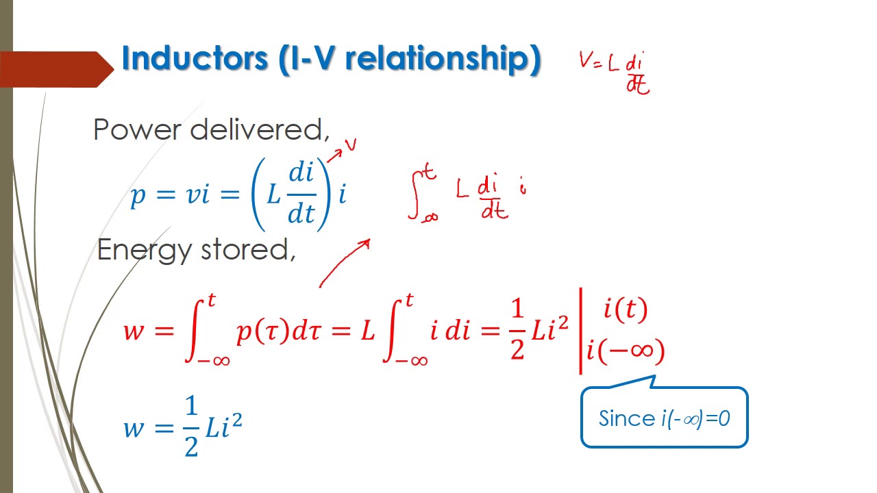 Ch 5: Energy Storage Elements Part II (Inductor) - YouTube