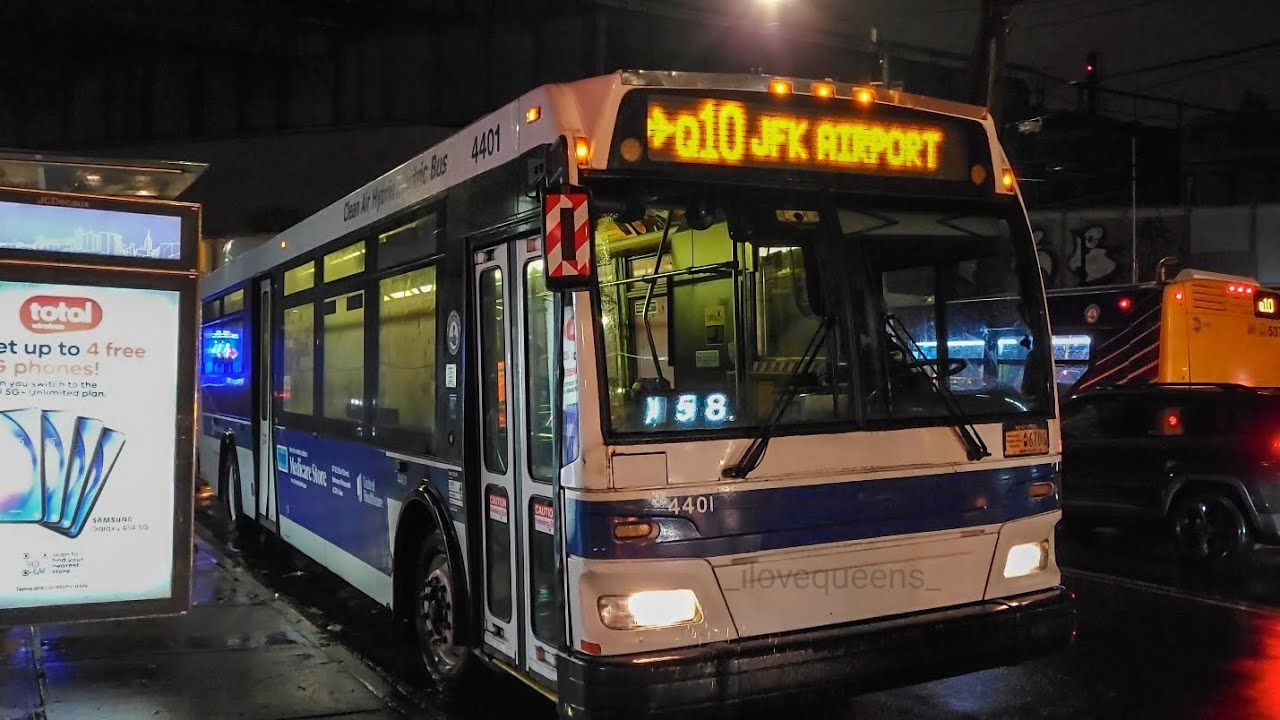 2009 Orion VII NG Bus #4401 JFK Depot on the Q10 fan on both directions ...