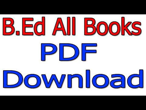 How to Download B Ed Books All Semester 1st 2nd Year in PDF - YouTube