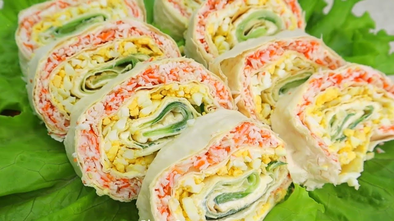 Обалденные ЗАКУСКИ и САЛАТЫ с крабовыми палочками 6 вкусных рецептов