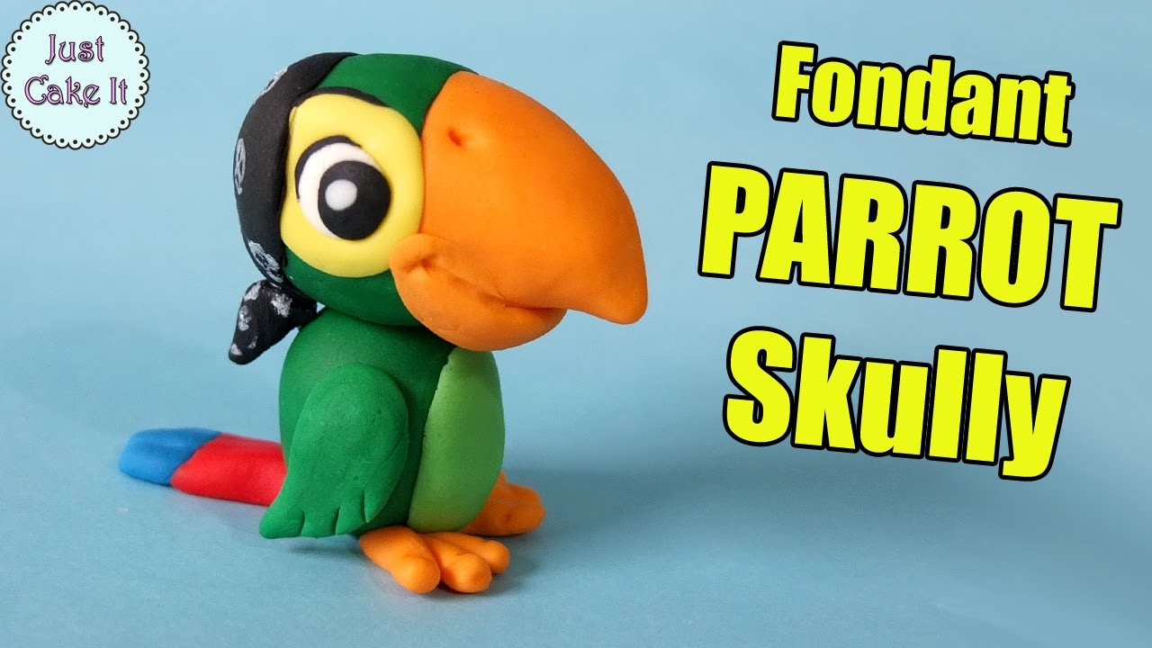 How to make fondant parrot Scully from Jake and the Never Land Pirates ...