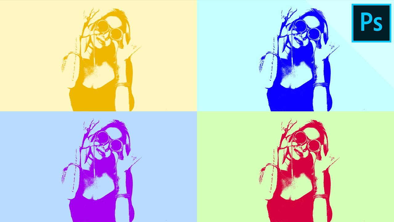Simple abstract pop art style portrait | PHOTOSHOP TUTORIAL - YouTube
