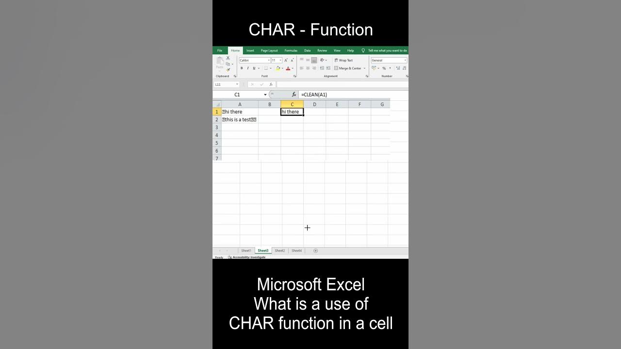 How to remove non-printable text or unwanted data from text by clean function in MS Excel ...