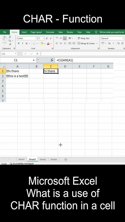 How to remove non-printable text or unwanted data from text by clean function in MS Excel ...