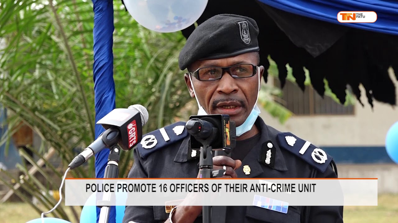 POLICE PROMOTE 16 OFFICERS OF THEIR ANTI-CRIME UNIT - YouTube