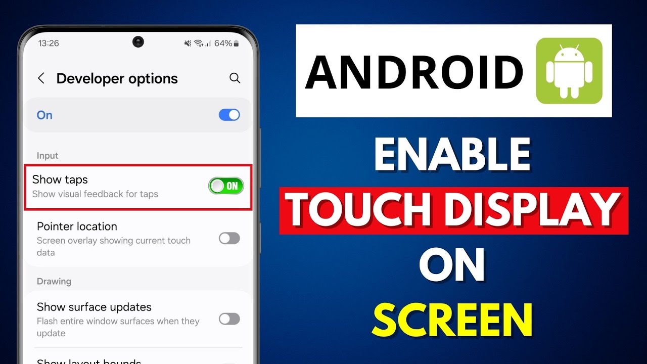 How to Enable Touch Display on the Screen on an Android Phone - YouTube