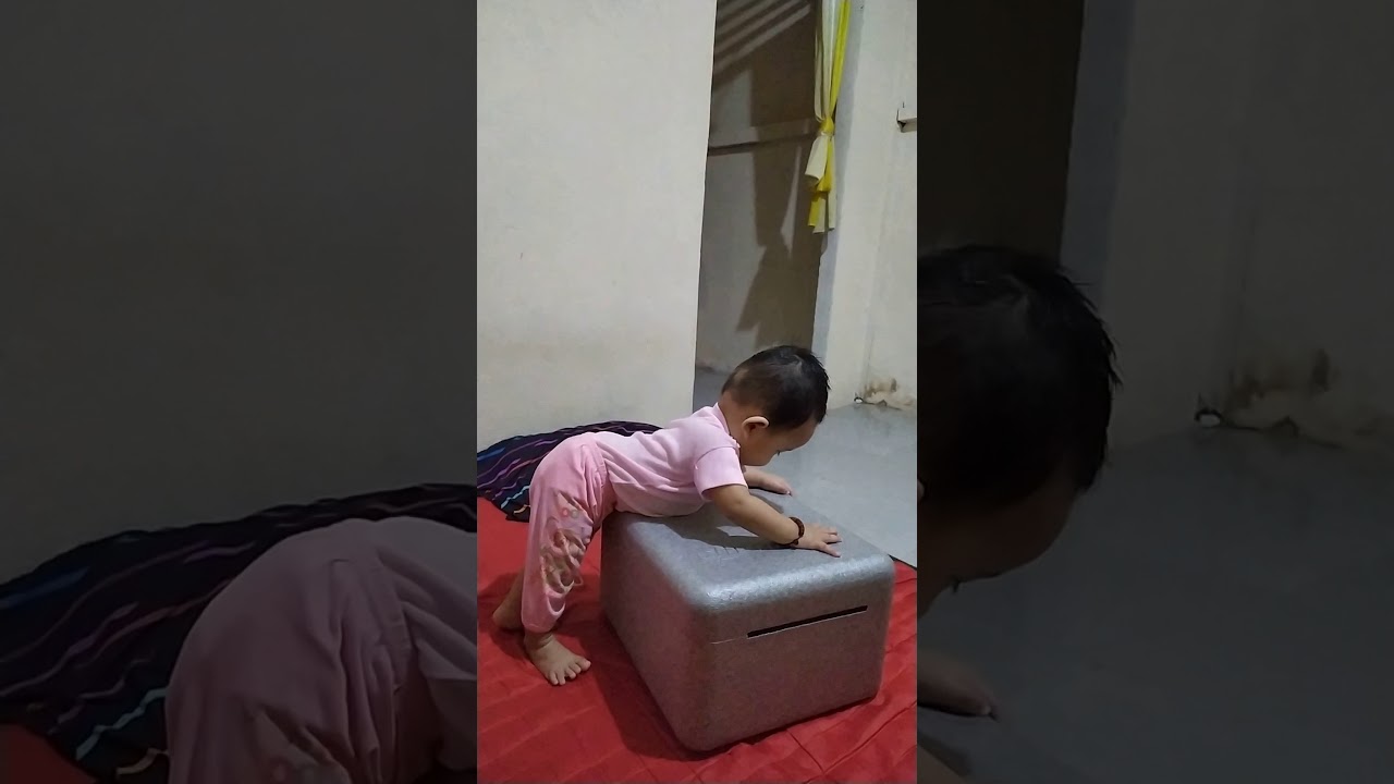 Bayi 6 bulan belajar berdiri(1) - YouTube