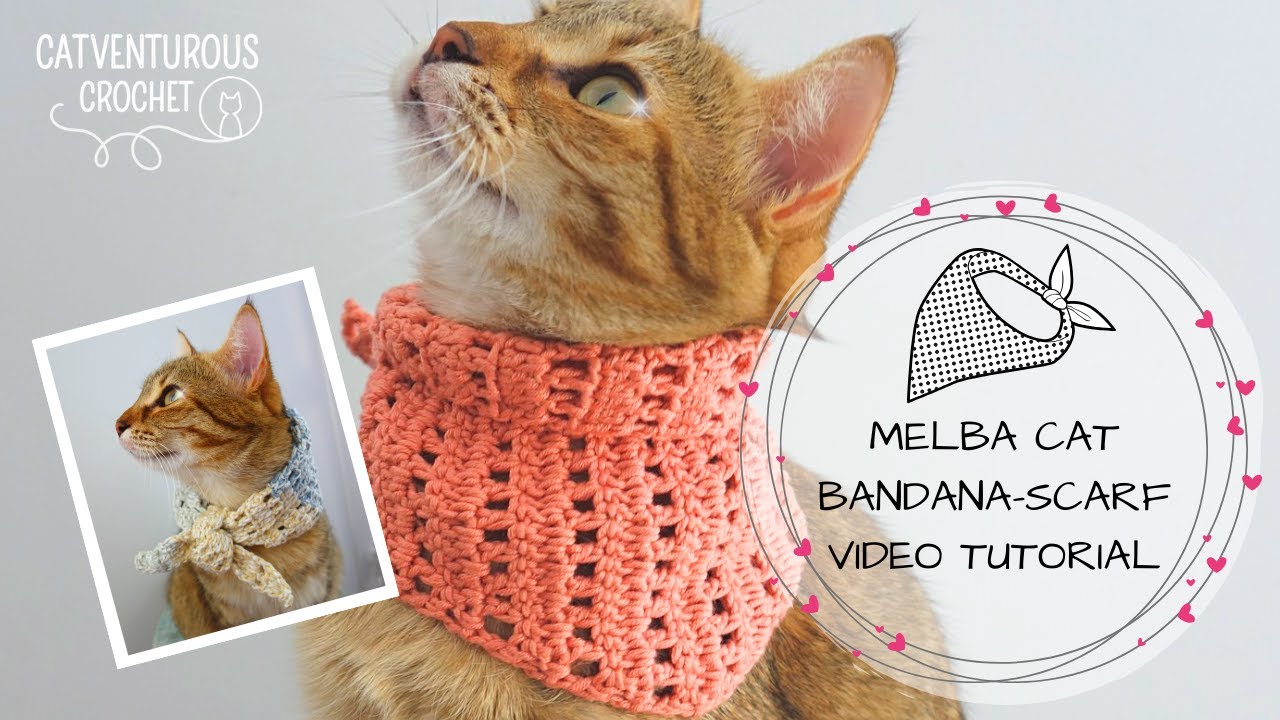 Multi-coloured Cat Kitten Crochet Bandana Pet Neckwear Pet Supplies Pet ...