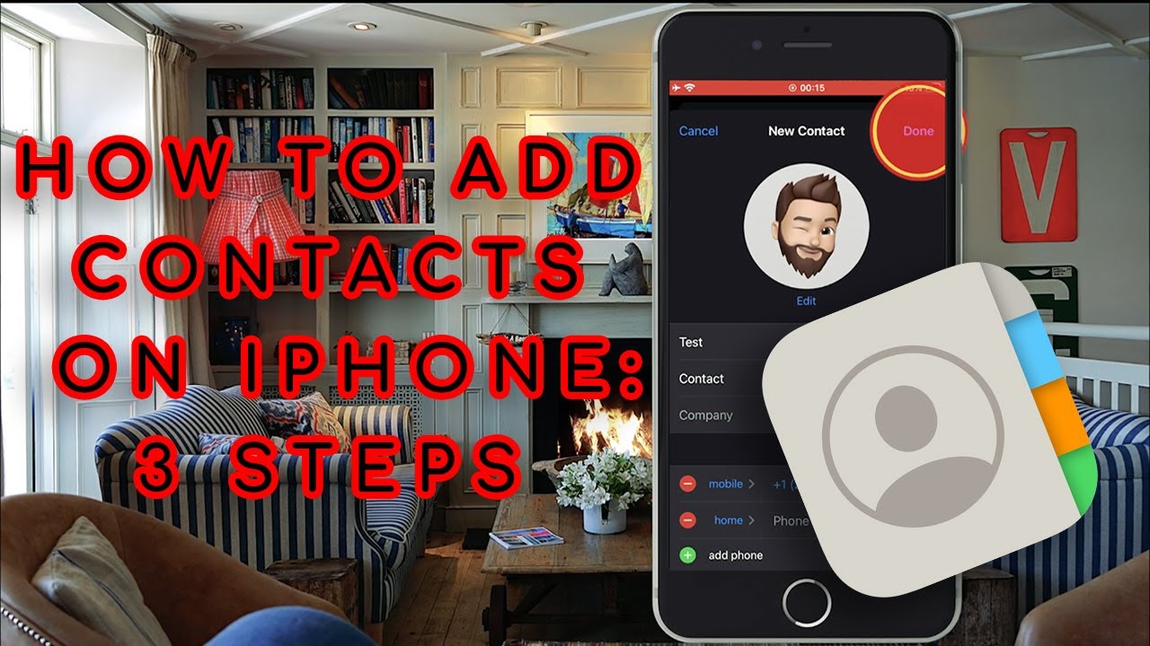 How To Add Contacts on iPhone: 3 Steps - YouTube