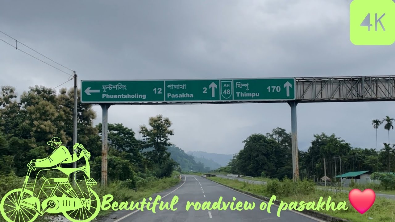 Beautiful road view of pasakha jaigaon near bhutan 4k UHD - YouTube