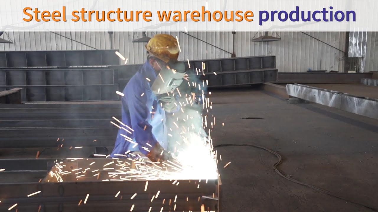 Steel structure warehouse production line #steelstructure - YouTube