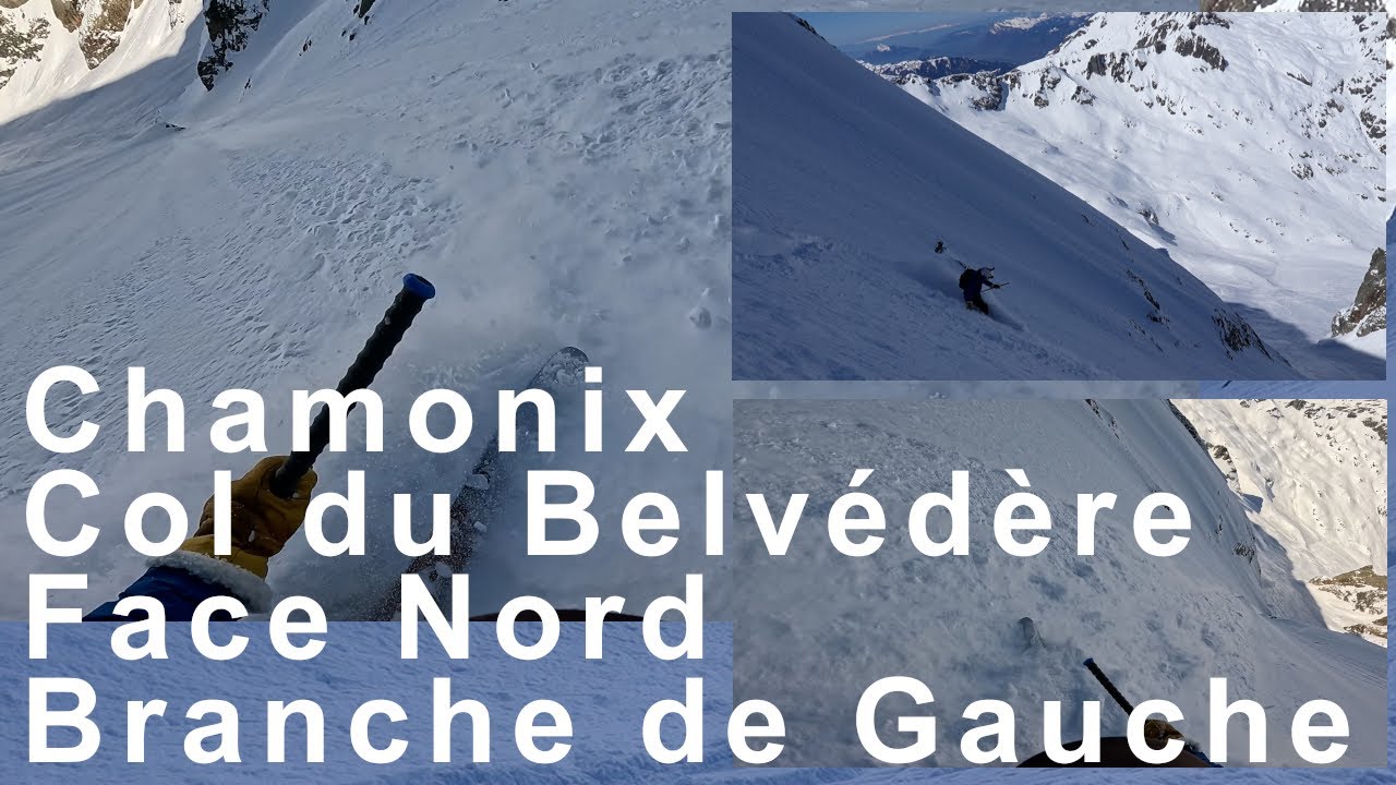 Col du Belvédère Face Nord Branche de Gauche Aiguilles Rouges Chamonix ...