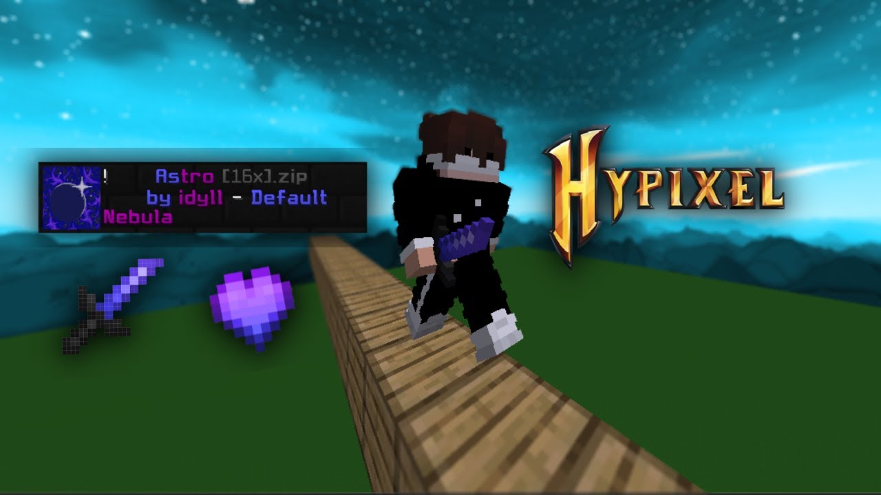 Jogando com uma textura que eu gosto muito no Hypixel (com o ping muito ruim) - YouTube