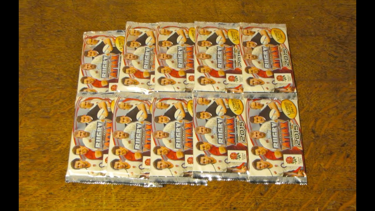 Rugby Attax England 10 PACKS - 2015 - Topps Trading Cards - YouTube