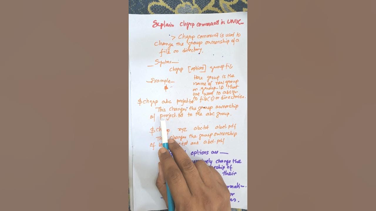 UNIX chgrp command | Important Questions and Answers | UNIX and Shell programming Series Part12 ...