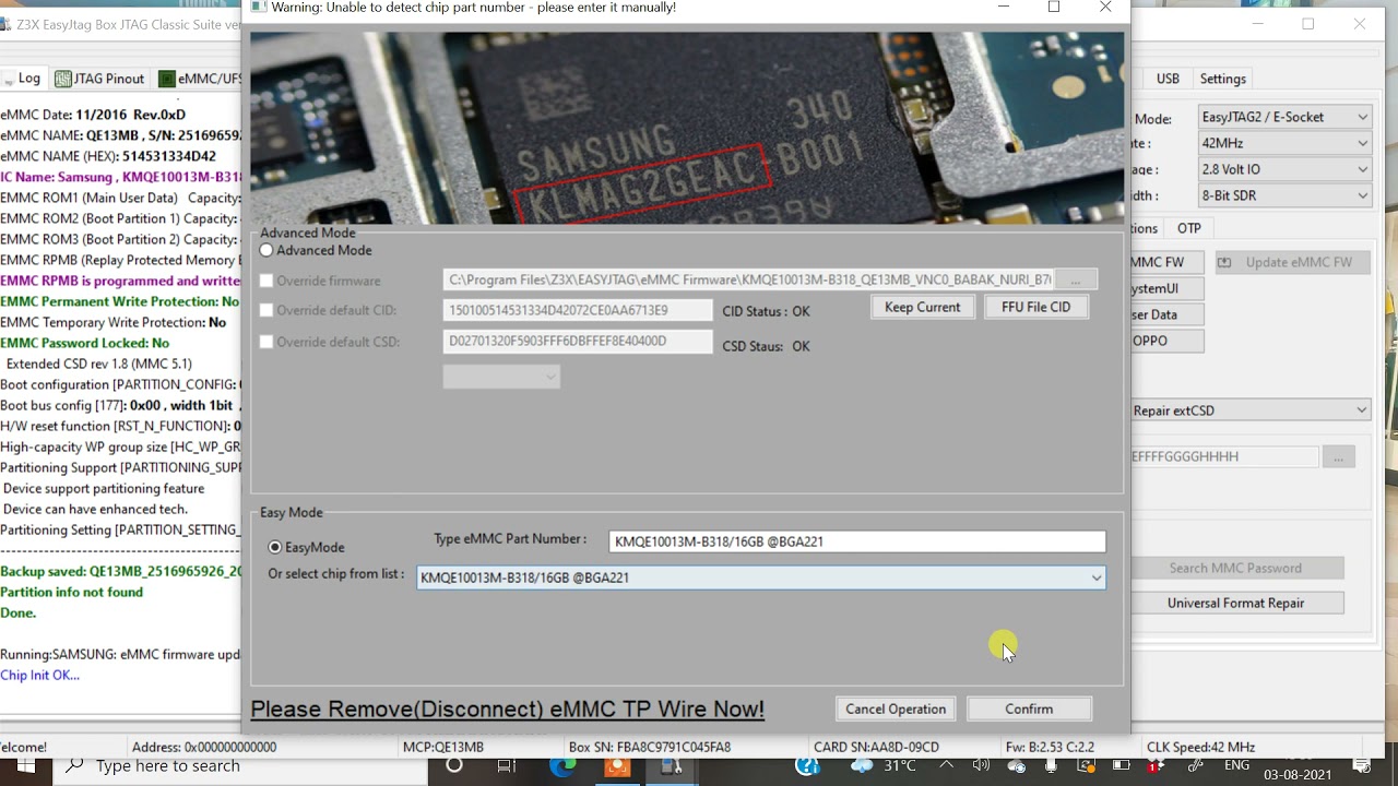 samsung rpmb clean easy j tag box - YouTube