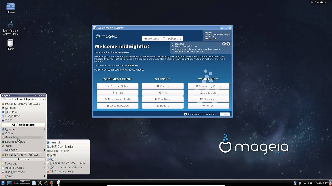 Mageia 5: Update and software installation - YouTube
