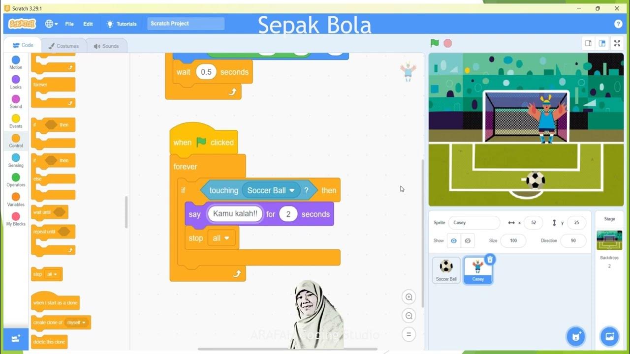 #10 | Permainan Sepak Bola | Soccer / Football Game | Scratch | Coding | TIK | Informatika - YouTube