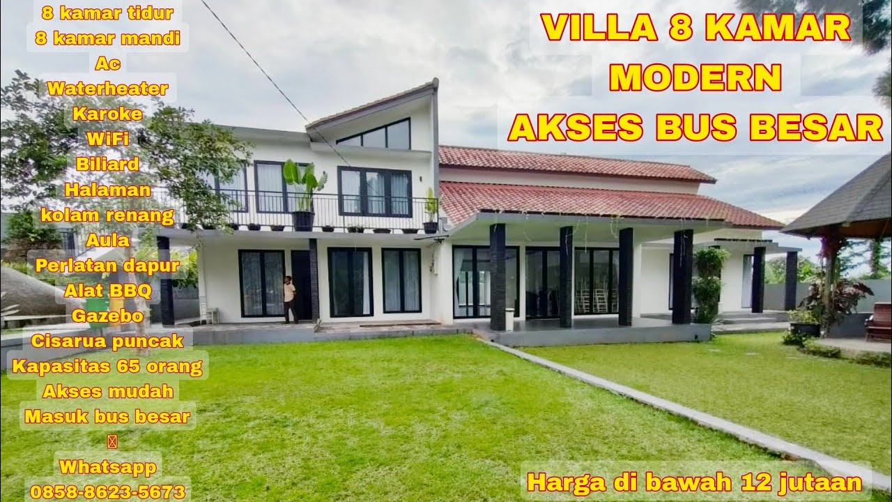 VILLA AJI NEW | VILLA 8 KAMAR | VILLA AKSES BUS BESAR | VILLA MODERN ...