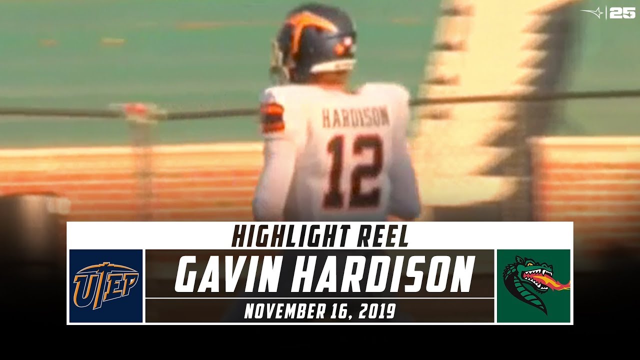 Gavin Hardison Highlights: UTEP vs. UAB (2019) | Stadium - YouTube