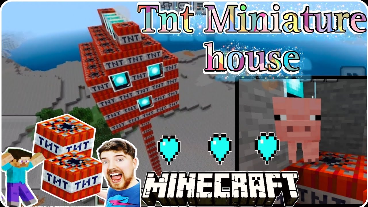 TNT Fireworks in Minecraft | Mini House tnt #minecraft #tnt # ...